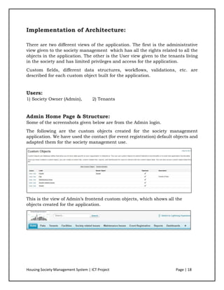 Sales force- Housing society management system | Strategic ICT and ...