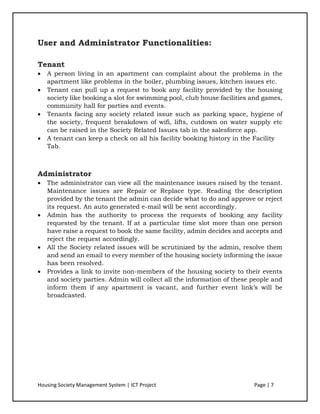 Sales force- Housing society management system | Strategic ICT and ...
