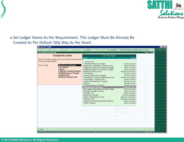 Tally Housing society module | PDF | Government Support and Welfare ...