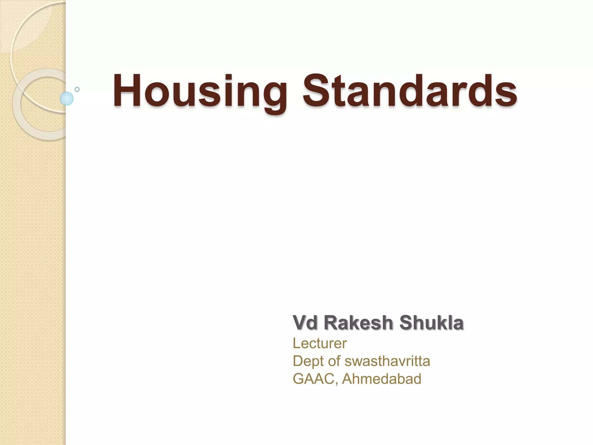 Housing standards | PPTX
