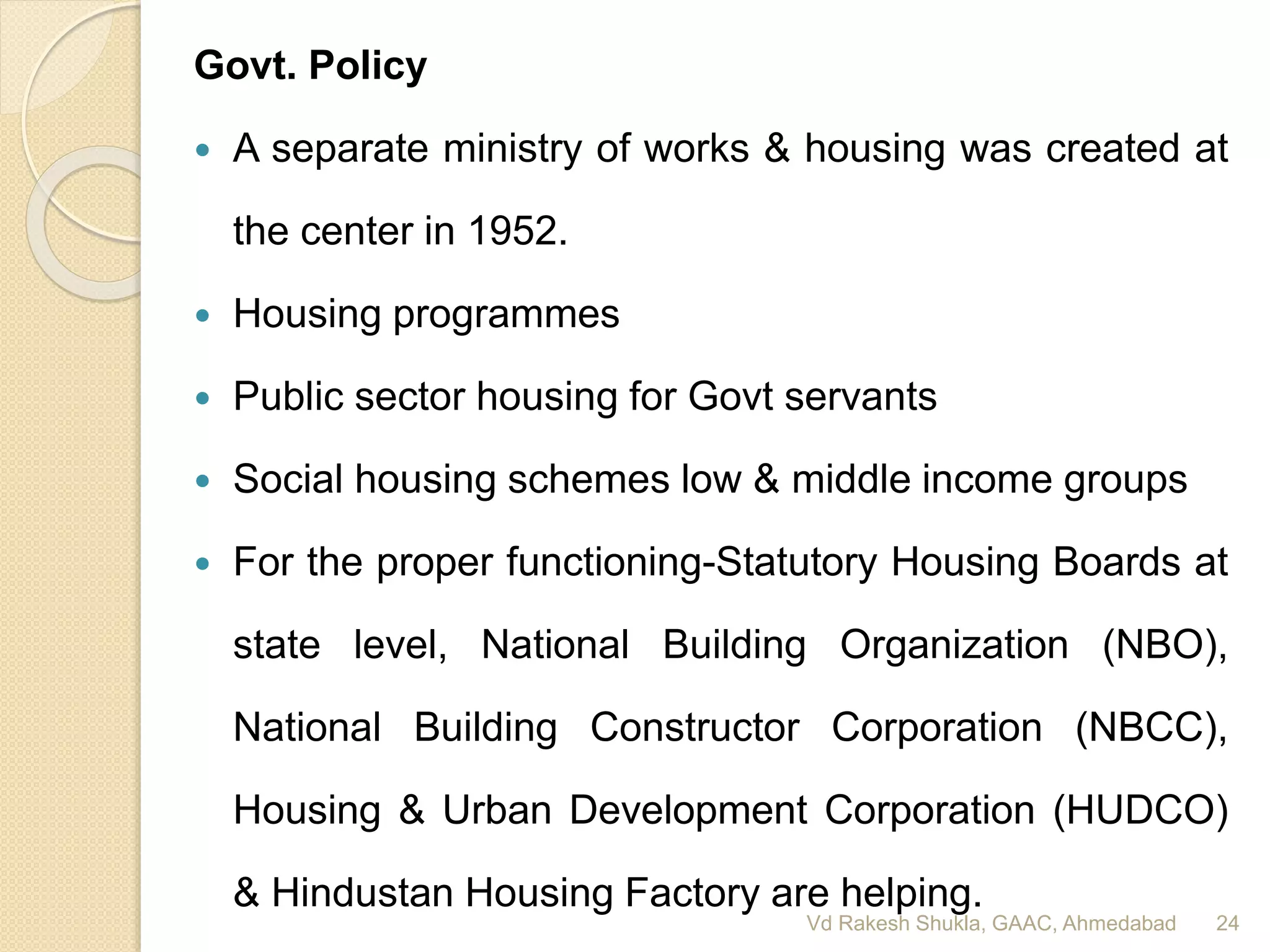 Housing standards | PPTX