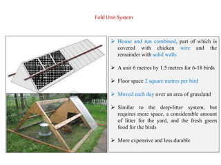 Housing systems of modern poultry | PPTX
