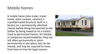 Housing Types Based on Special Purpose | PPTX