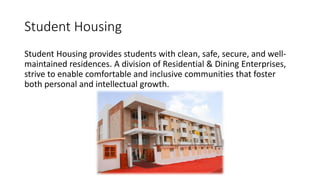 Housing Types Based on Special Purpose | PPTX