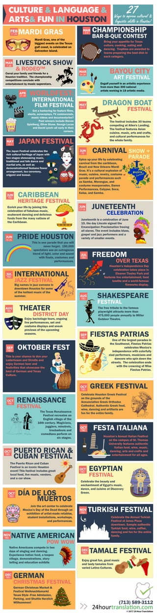 Houston Festivals: Houston Cultural Events | PDF