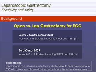 Robotic Gastrectomy for Gastric Cancer: a European Experience | PPT