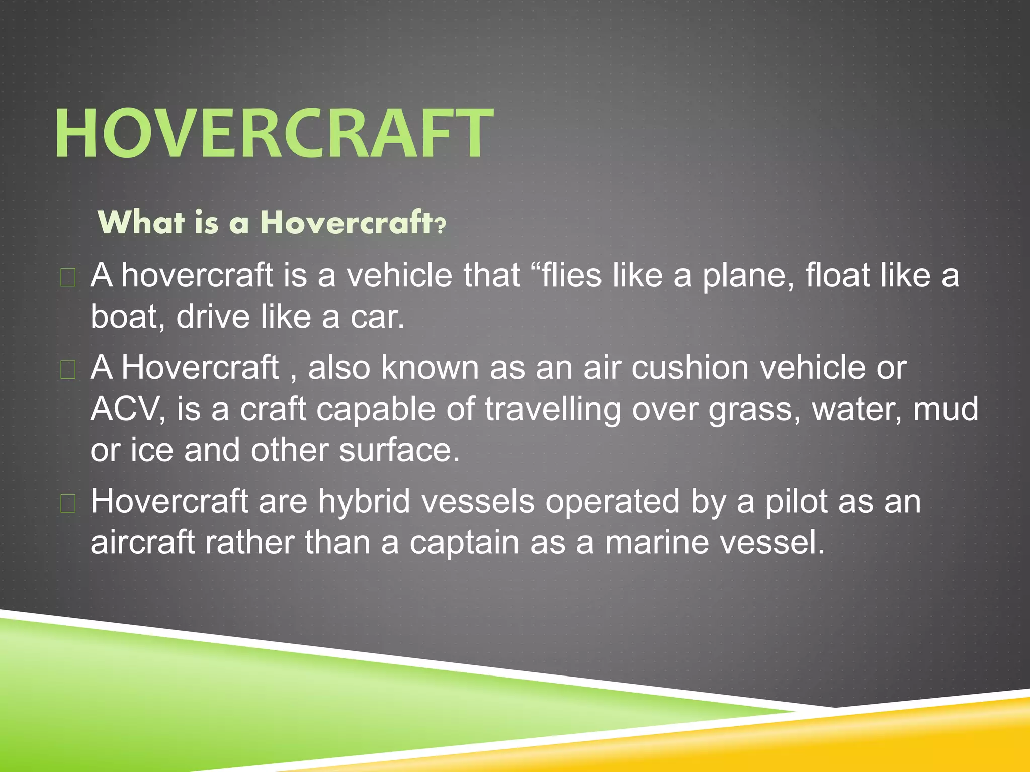 Hovercraft | PPTX