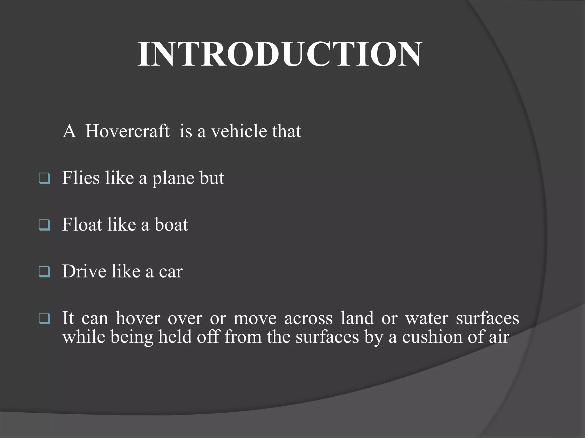 HOVER CRAFT | PPTX