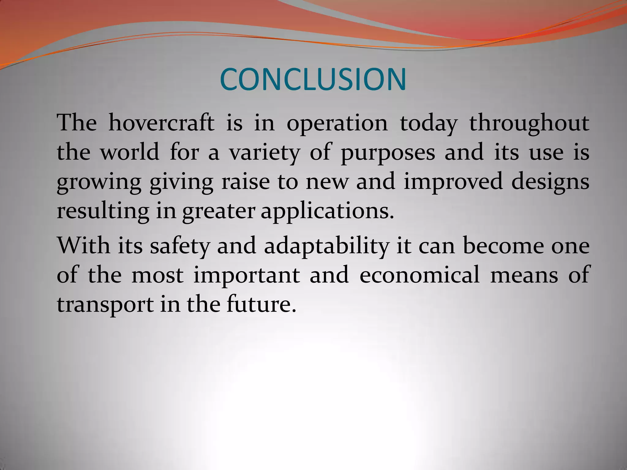 Hovercraft presentation-The Future is Now! | PPTX