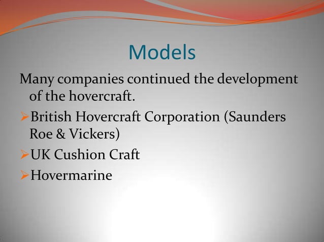 Hovercraft presentation-The Future is Now! | PPT