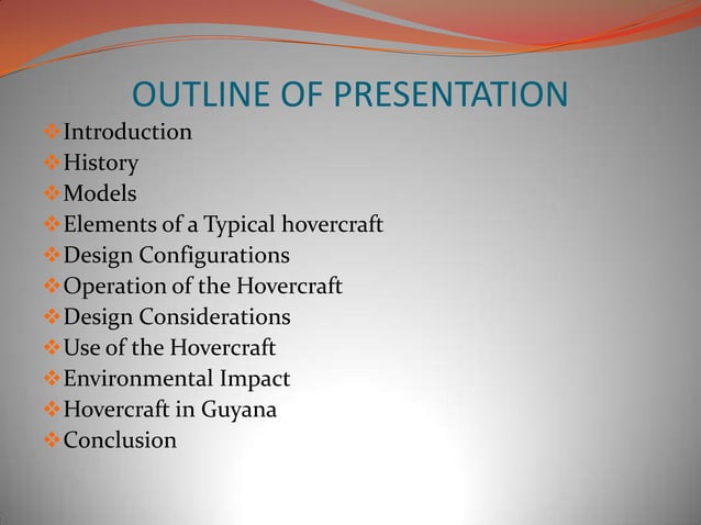 Hovercraft presentation-The Future is Now! | PPT