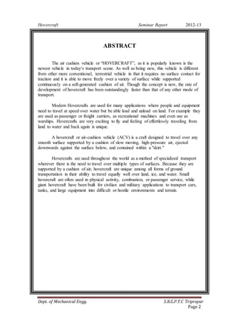 Hovercraft | PDF