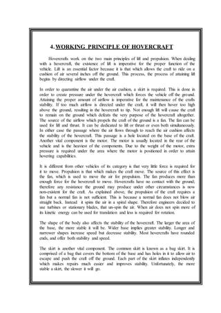 Hovercraft seminar report | DOCX