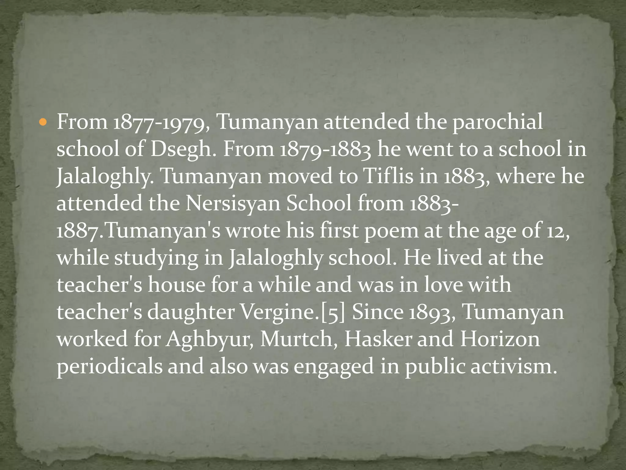 Hovhannes tumanyan | PPTX