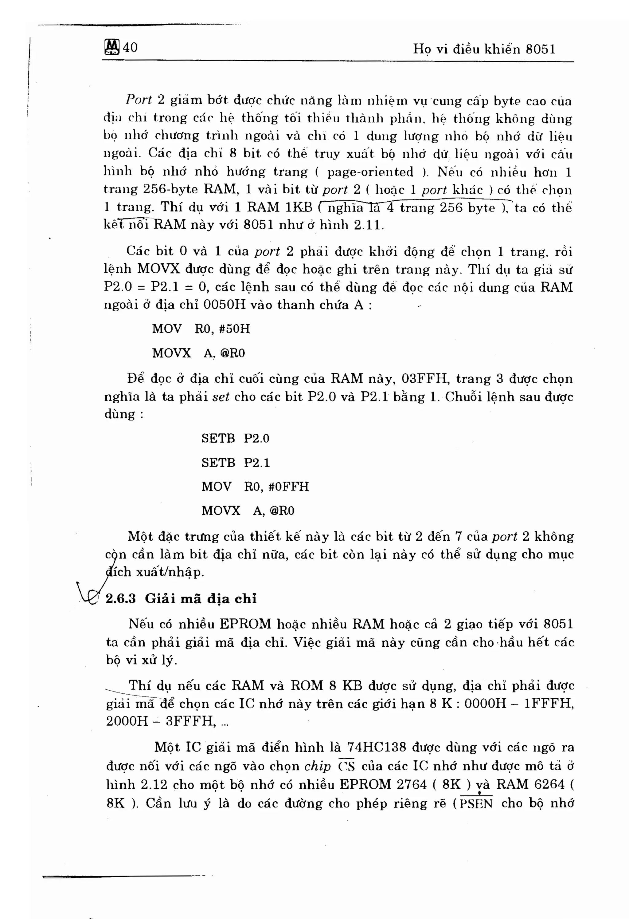 Ho vi dieu khien 8051 (tong van on) | PDF