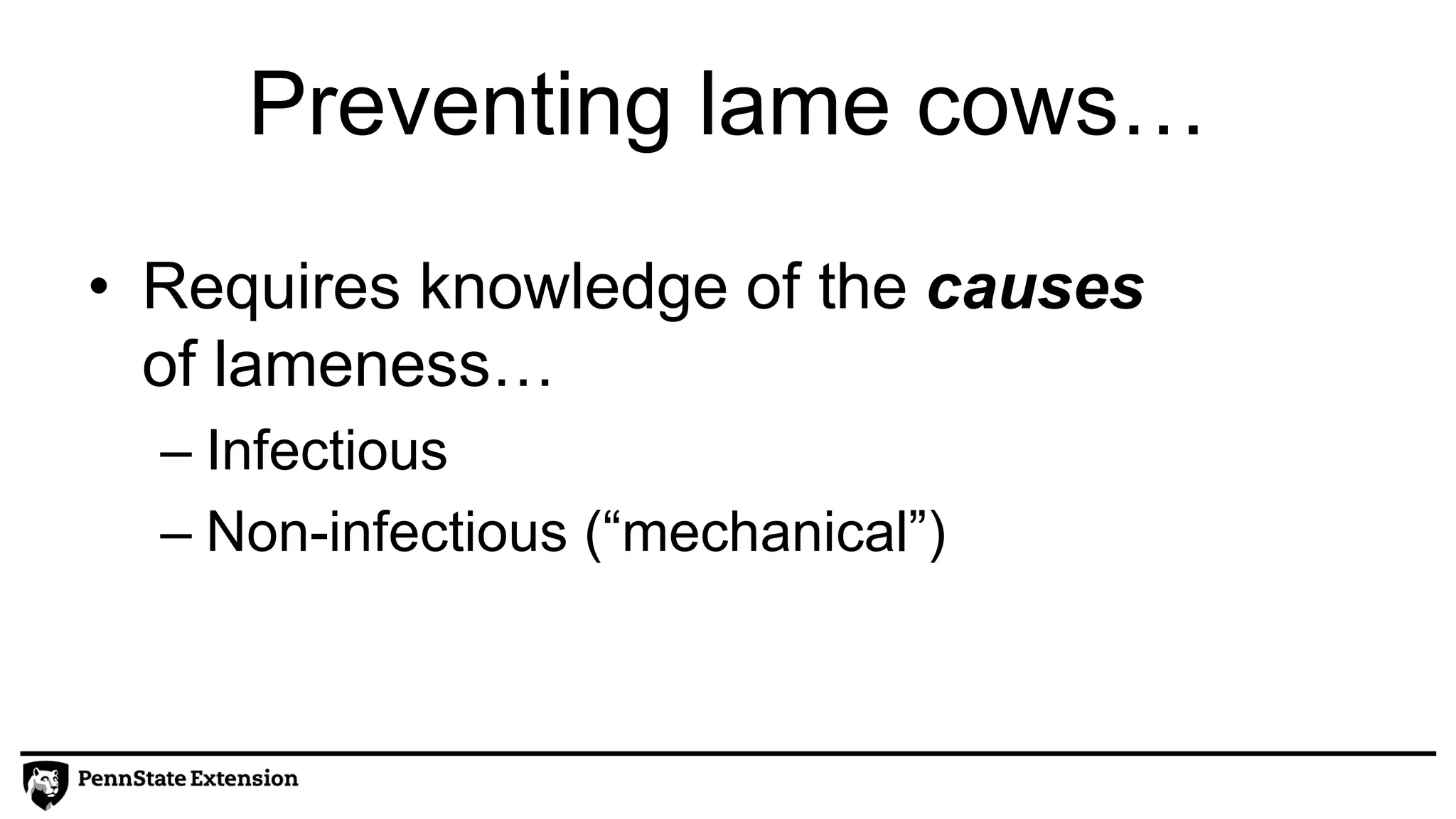 Preventing Lameness In Dairy Cattle | PPTX