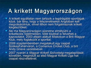 Hovpet,krikett ppt | PPT