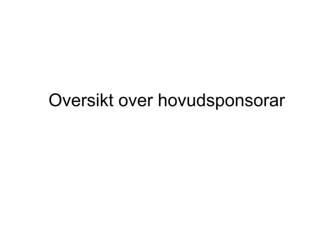 Hovudsponsorar | ODP