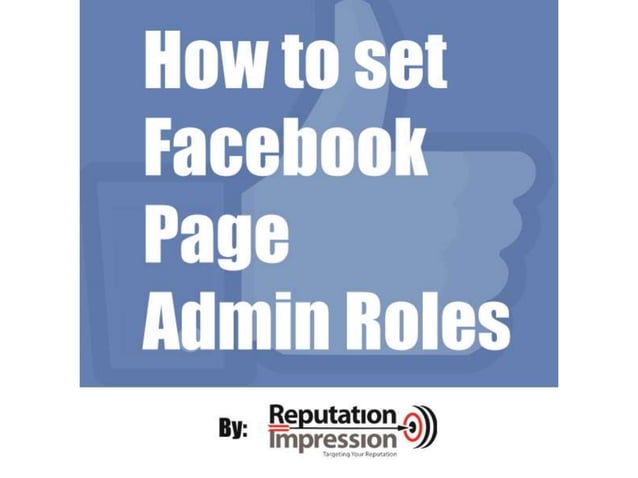 How to set Facebook page admin roles | PPT