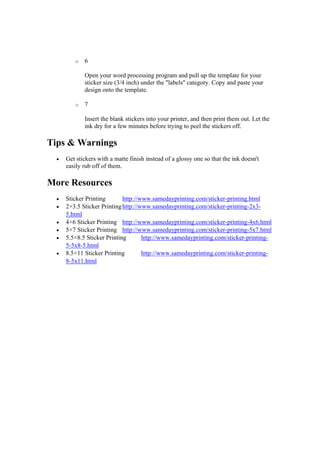 How to design a bottle cap sticker | PDF