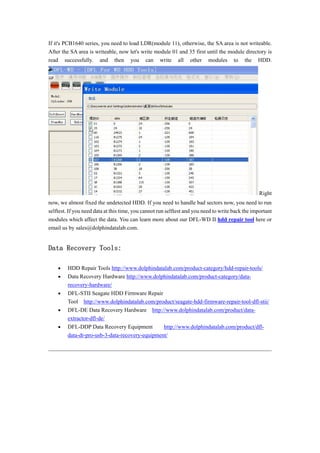 How to fix undetected wd hdd with dfl wd ii hdd repair tool | PDF