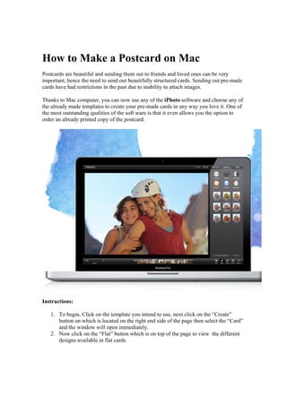 How to make a postcard on mac | PDF