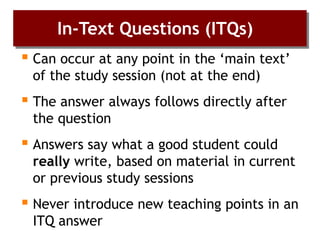 In-Text Questions and Answers in ODL Course Material: How To | PPT
