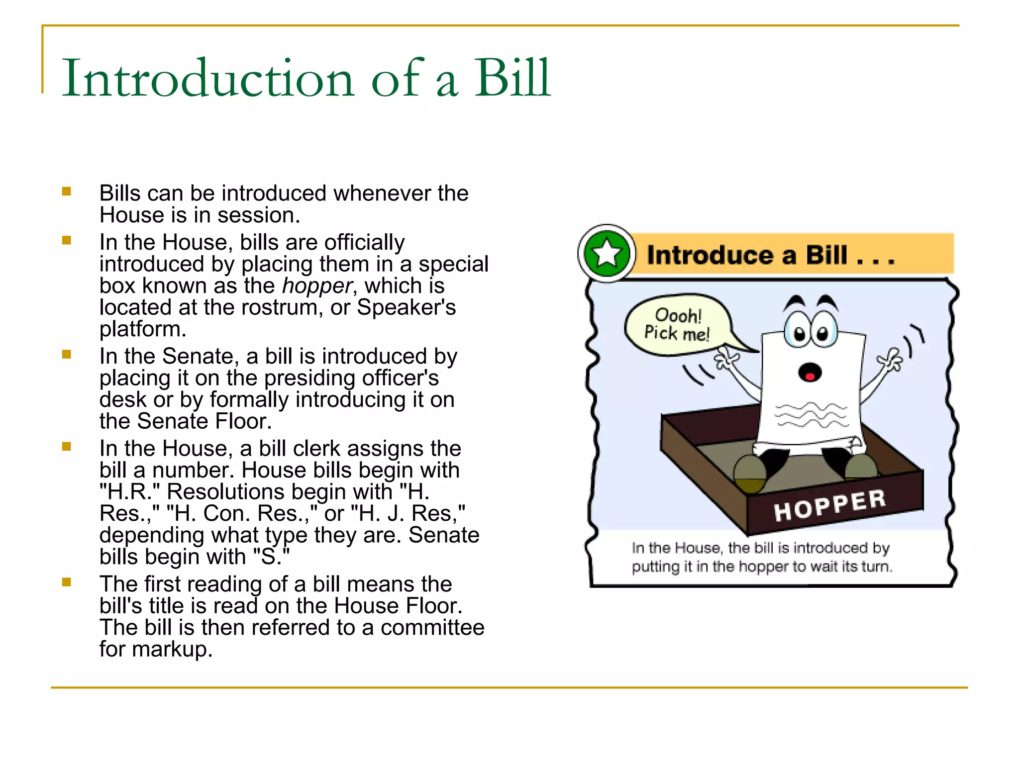 How A Bill Becomes A Law | PPT