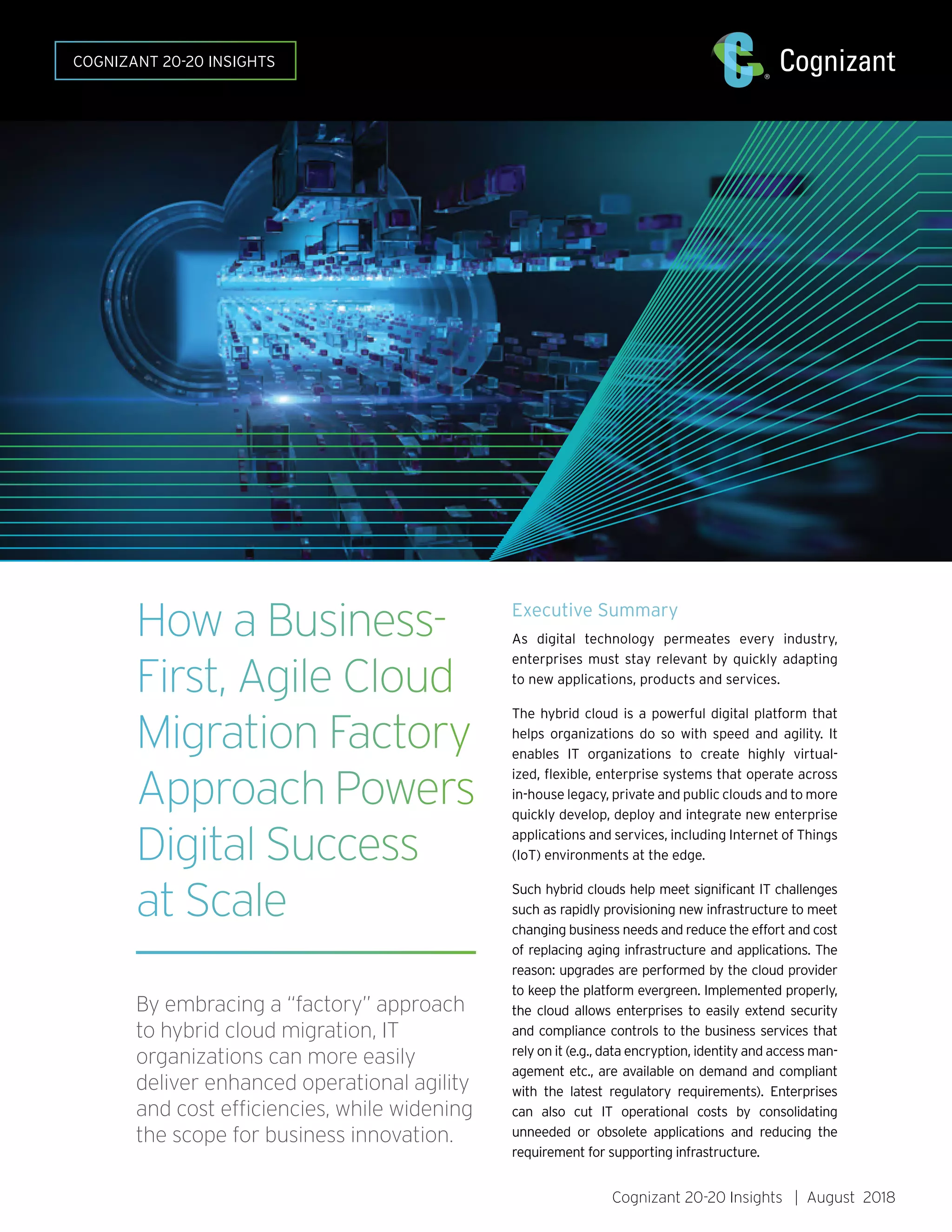 How a Business-First, Agile Cloud Migration Factory Approach Powers Digital Success at Scale | PDF
