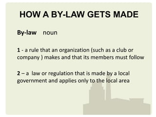 How a by-law gets made | PPTX