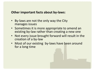 How a by-law gets made | PPTX