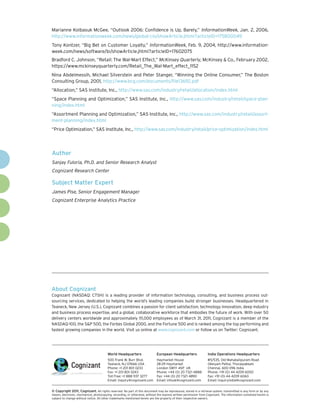 How Advanced Analytics Will Inform and Transform U.S. Retail | PDF