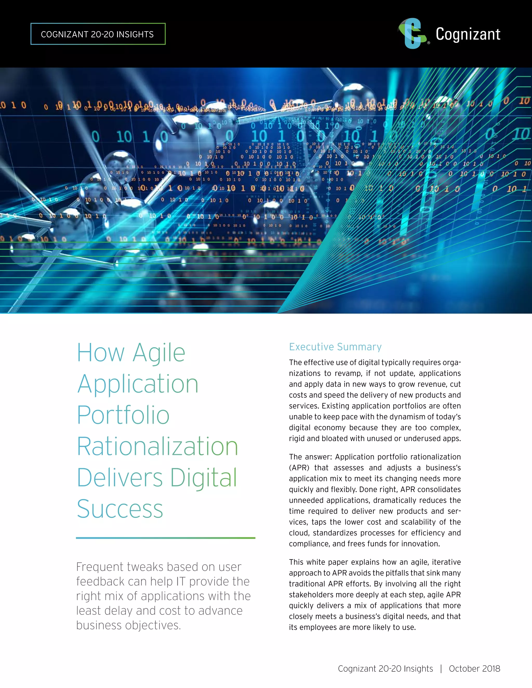 How Agile Application Portfolio Rationalization Delivers Digital ...