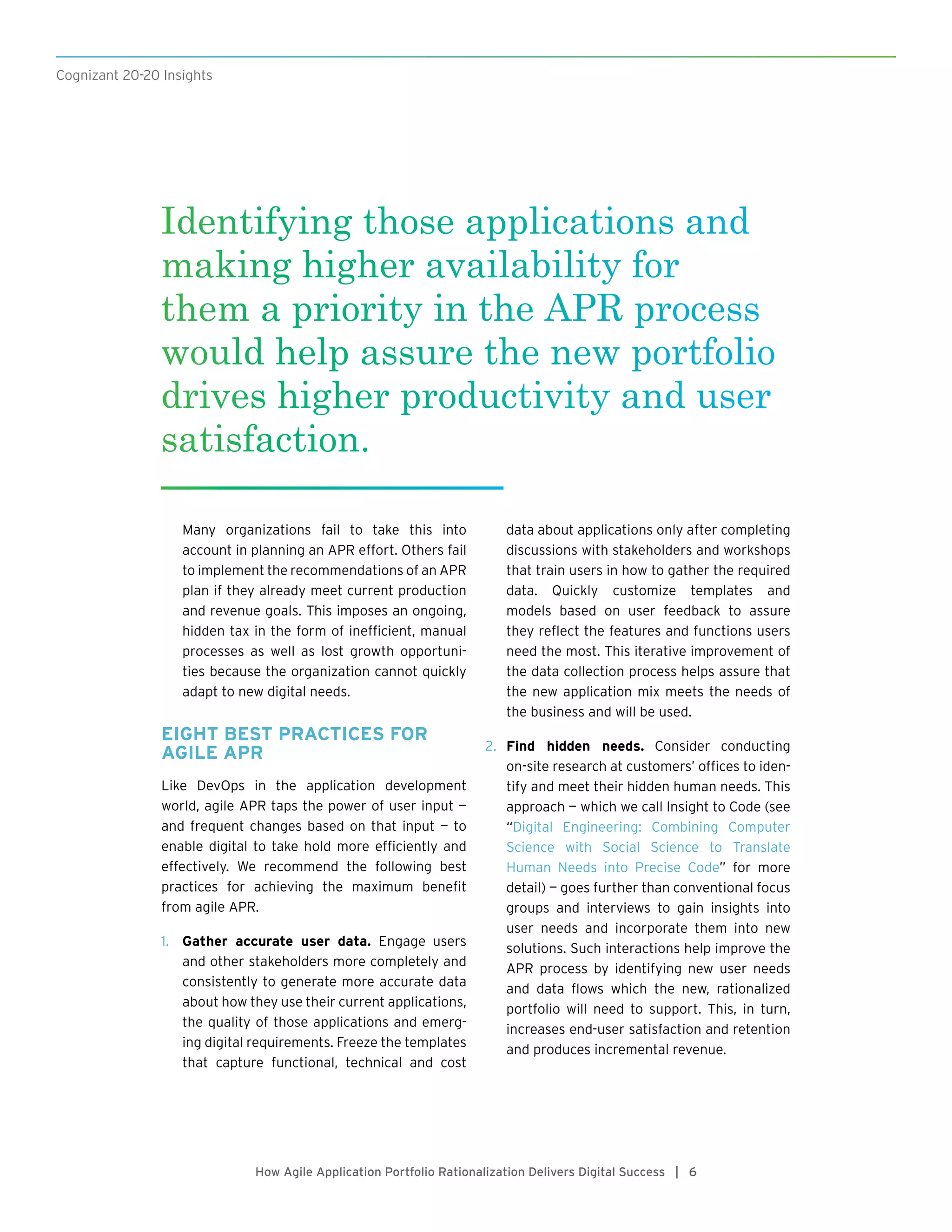 How Agile Application Portfolio Rationalization Delivers Digital ...