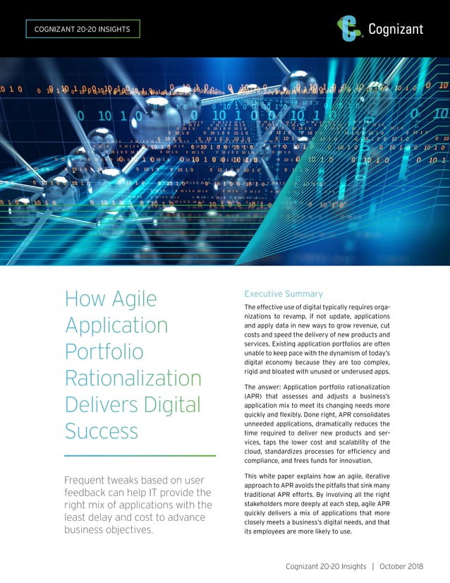 How Agile Application Portfolio Rationalization Delivers Digital ...