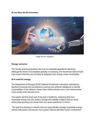 How ai can save or destroy the environment | PDF | Technology Industry ...
