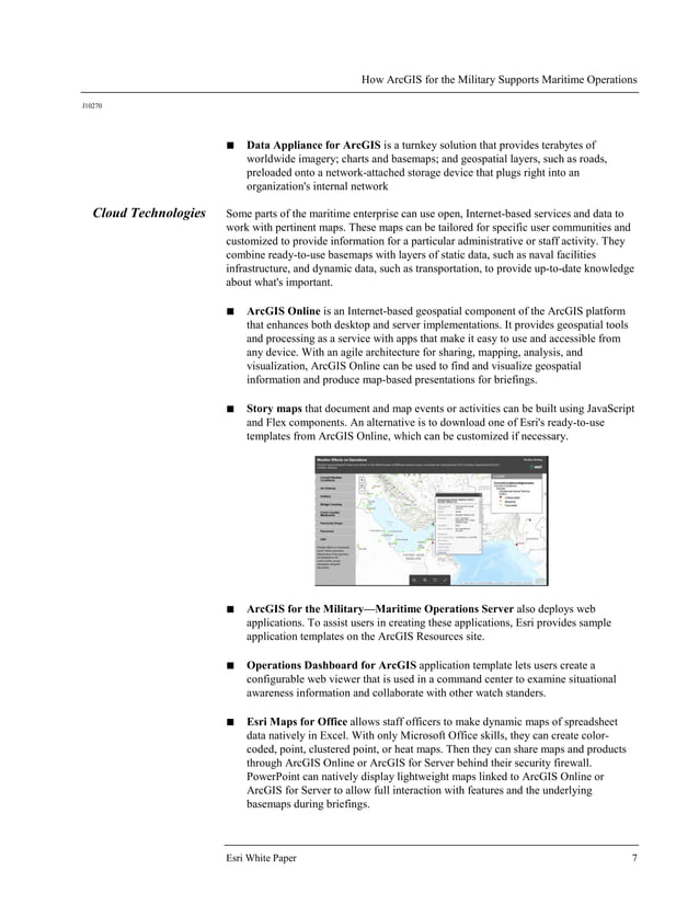 How ArcGIS for the Military Supports Maritime Operations | PDF