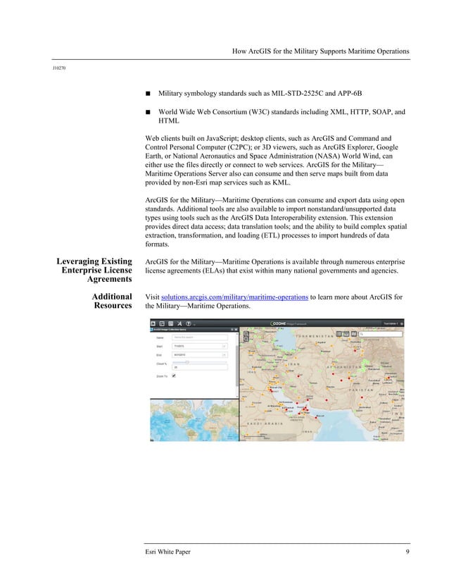 How ArcGIS for the Military Supports Maritime Operations | PDF