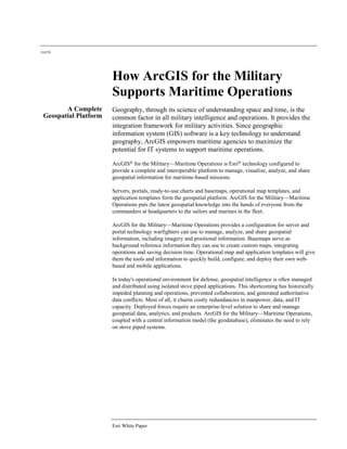 How ArcGIS for the Military Supports Maritime Operations | PDF