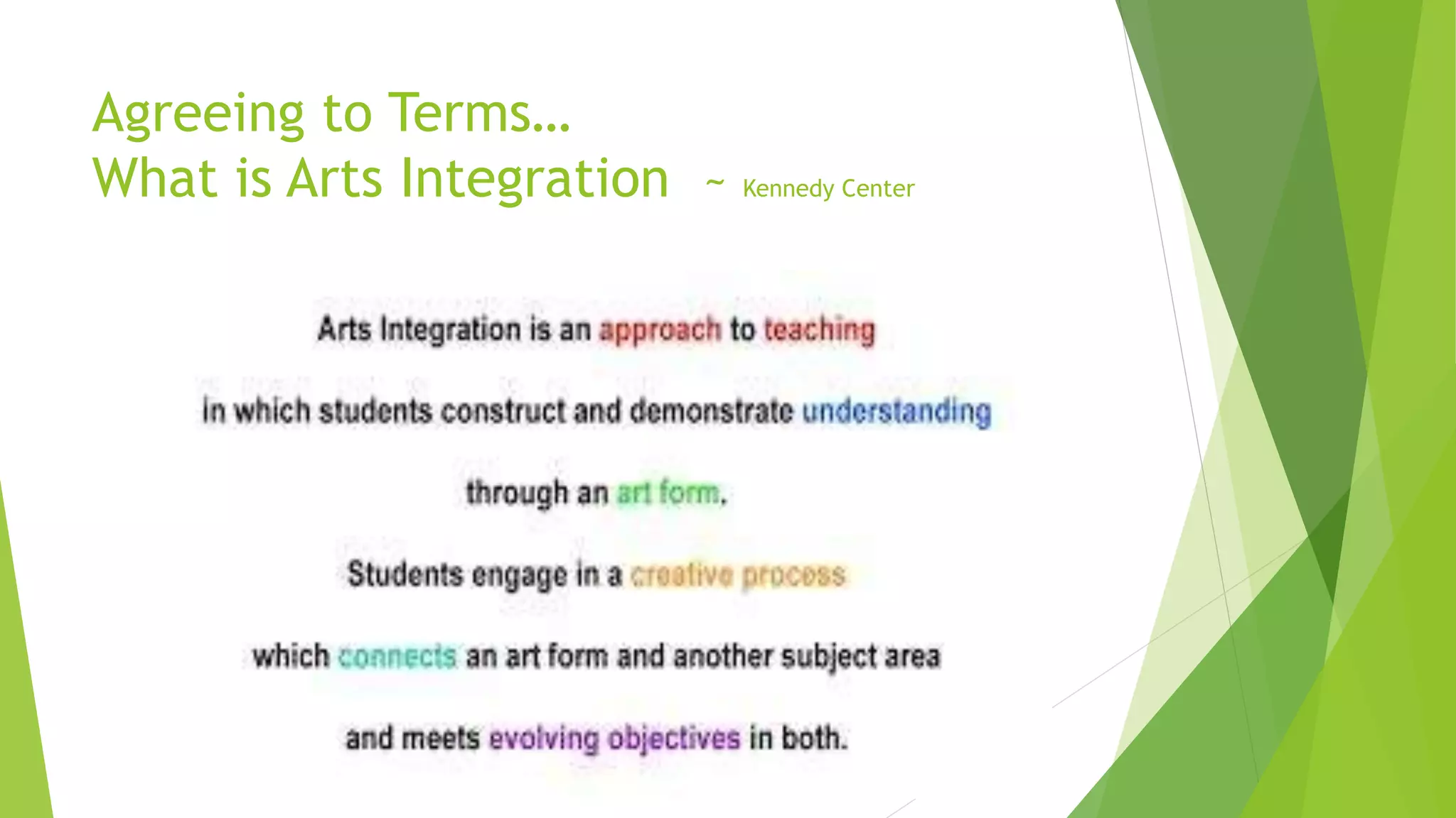 How arts integration lives in your classroom = CCSS | PPT
