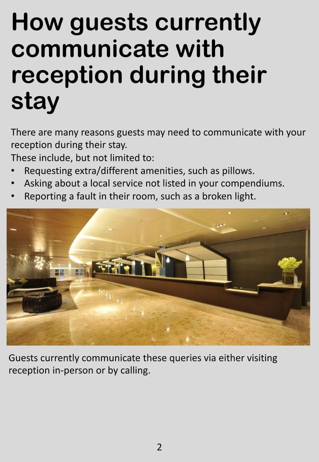 How 'Ask Reception' Works | Guest Digital Compendium for Hotels etc.