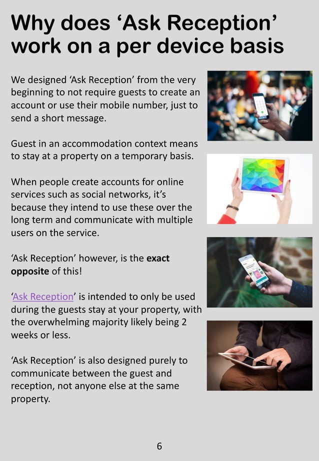 How 'Ask Reception' Works | Guest Digital Compendium for Hotels etc.