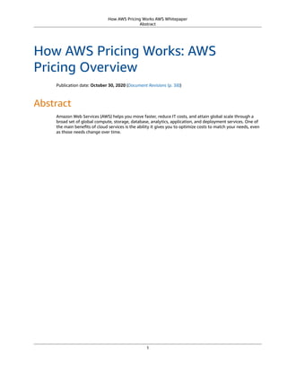 How AWS Pricing Works | PDF