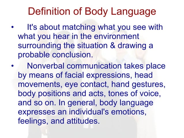 How Body Language Affects The Communication Process | PPT