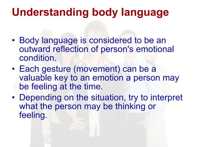 How Body Language Affects The Communication Process | PPT