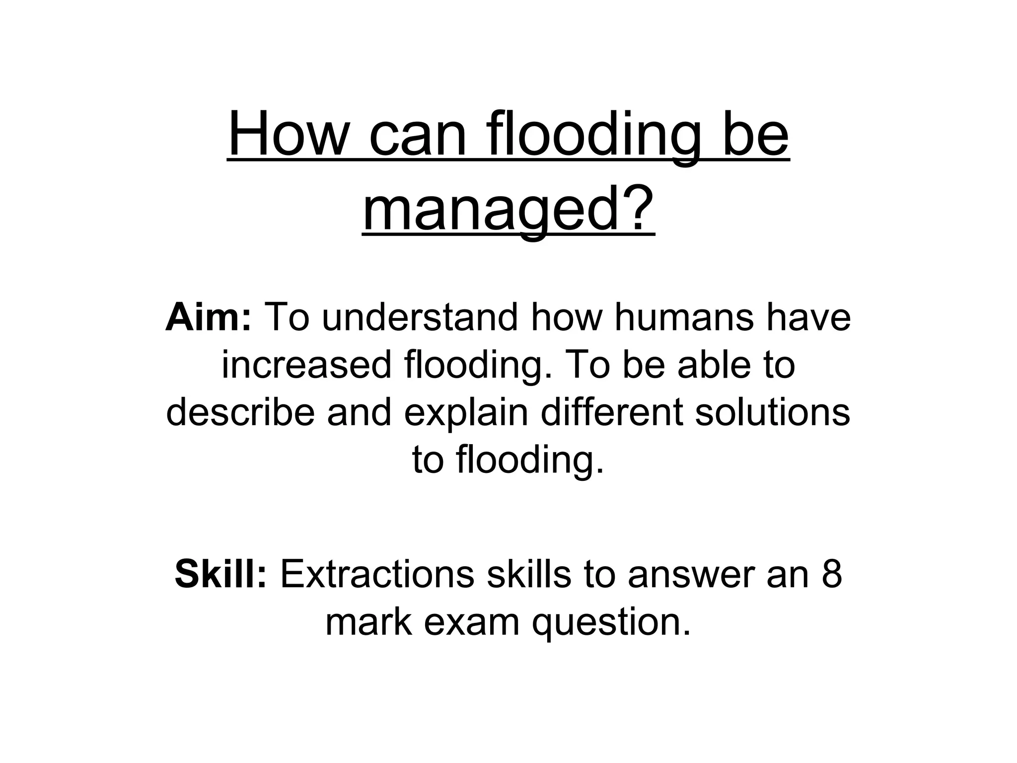 How Can Flooding Be Managed | PPT