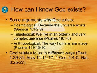 How Can I Know God Exists? | PPT | Christianity | Religion & Spirituality