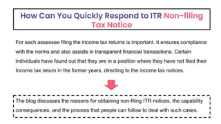 How to Quickly Address an ITR Non-Filing Tax Notice | PPT | Free Download