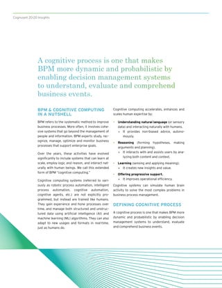 How Cognitive Computing Unlocks Business Process Management’s ...