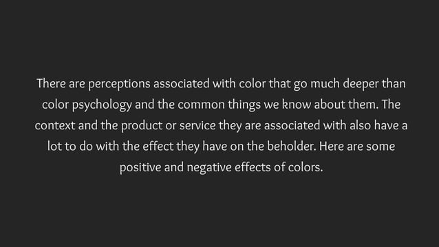 Real Life Examples of How Color Affects Our Perceptions of Reality | PPT